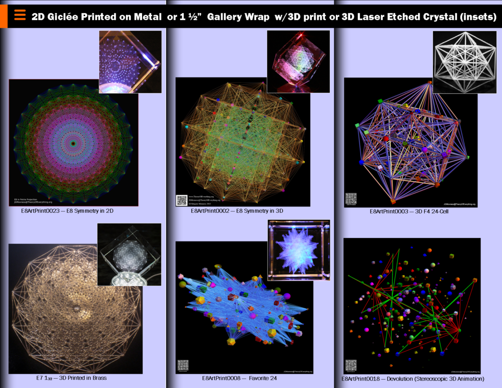 E8 Art TriFold Brochure - Visualizing a Theory of Everything!