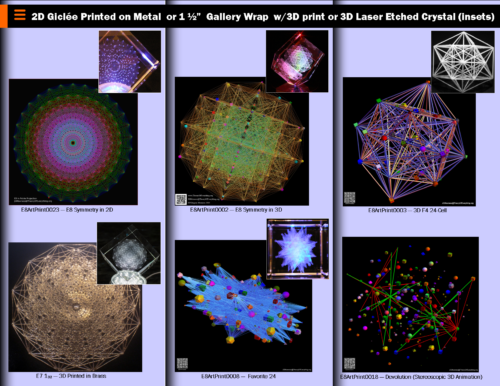 E8 Art TriFold Brochure - Visualizing a Theory of Everything!